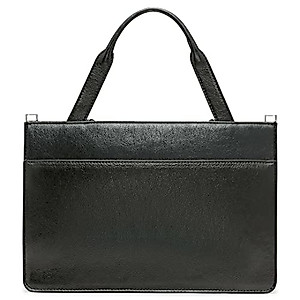 Calvin Klein Citrine Organizational Satchel, Black/Silver