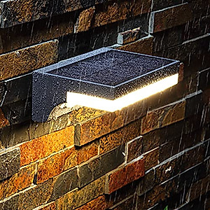 ZXHFDC LED Induction Wall Light Courtyard Garden Fence Outdoor Landscape Light Outdoor Waterproof Solar Home Wall Spotlight