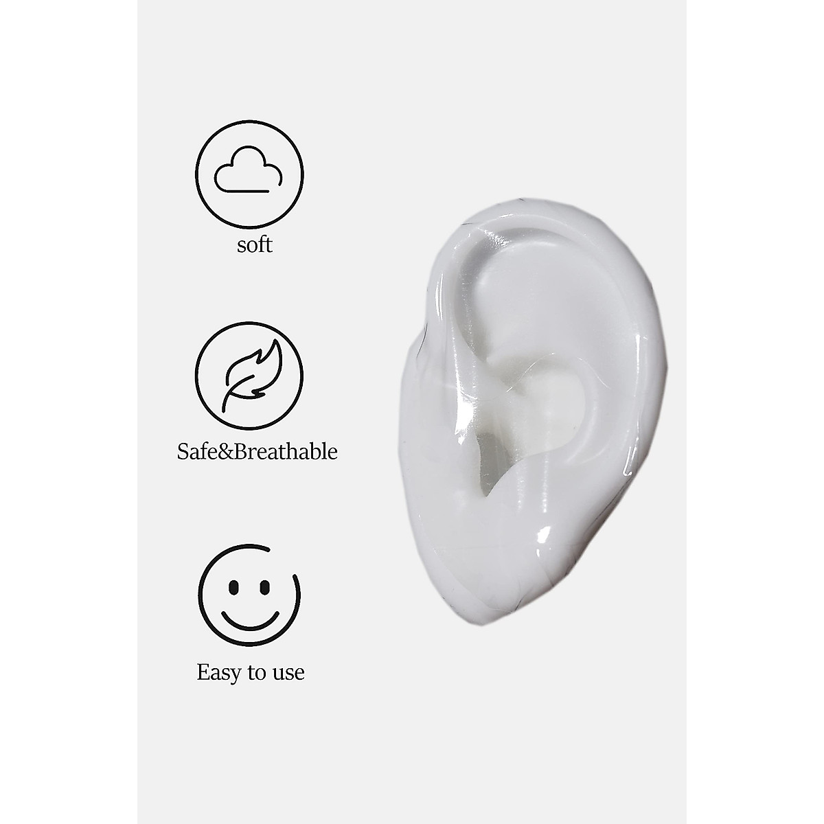 Ear Covers for Shower 100 pcs, Baby Ear Protection, Disposable Ear Protectors Waterproof for Swimming, Bathing, Surfing, and Other Water Sports.