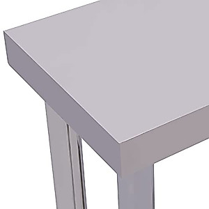 2 Tier Freestanding Work Table Stainless Steel Table for Prep & Work Commercial Heavy Duty Food Prep Worktable with Undershelf Wheels for Restaurant,Kitchen(23.62 * 11.81 * 33.46")