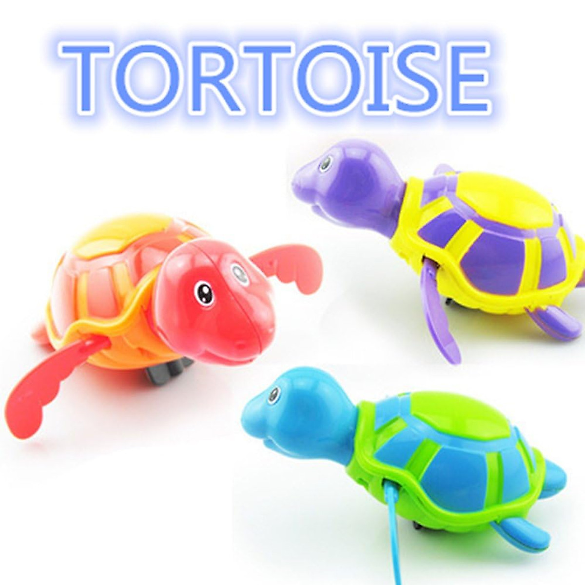 5 Pack Pool Float Bath Toys, Wind Up Swimming Bathtub Animals for Boys Girls Toddlers , Fish Tortoise Hippocampus Crocodile Duck, Smooth Cute Shower Water Toy (Random Color)