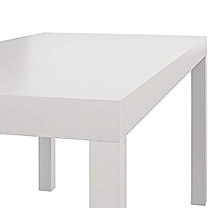 Ameriwood Home Parsons Modern Coffee Table, White