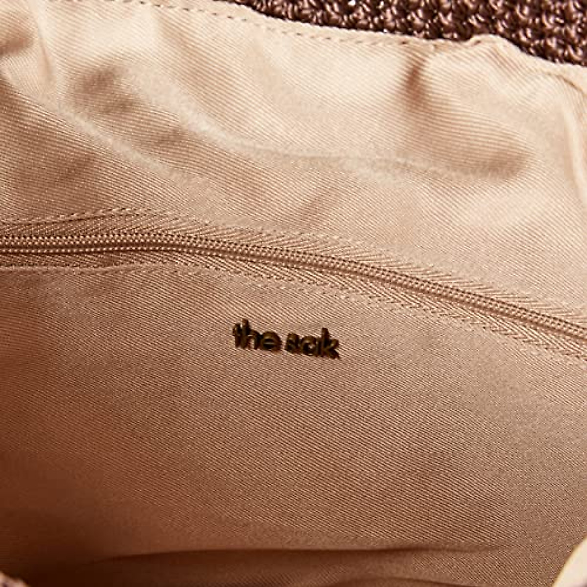 The Sak Womens Ivy Crochet Drawstring Bucket, Brown, One Size US