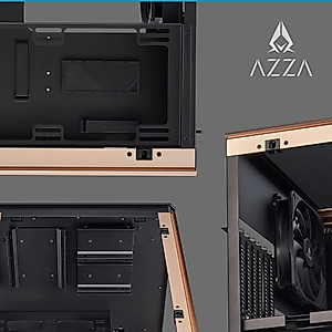 AZZA Regis 902 - Luxury Cube Case | Infinity RGB Panel | 3-Sided Tempered Glass | CNC Milled Aluminum Stand