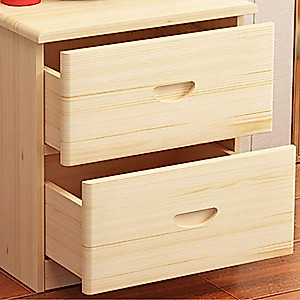 SJYDQ Simple Bedside Table All Solid Wood Simple Bedroom Storage Cabinet, Bedside Storage Bedside Table