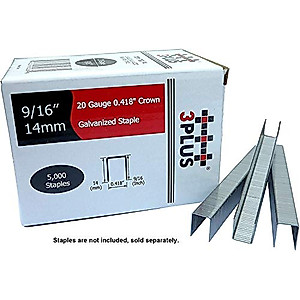 3PLUS HT5014SP Pneumatic 20 Gauge Stapler, T50 Upholstery Stapler, 1/4-Inch to 9/16-Inch