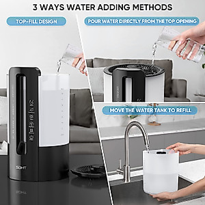 SDHT Humidifiers for Bedroom,4L Humidifier for large room,Top Fill Cool Mist Humidifier for Home Office,Ultrasonic Humidifier with Auto Humidity, Diffuser,Sleep Mode,Timing,Night Light,Quiet