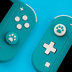 GeekShare 4PCS Silicone Cat Paw JoyCon Thumb Grip Set Joystick Caps Compatible with Switch / OLED / Switch Lite (Lite Green)