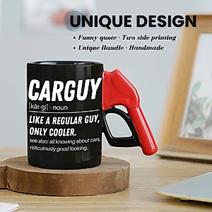 Onebttl Car Guy Gifts For Men, Him - Refueling Coffee Mug - Gift for Car Lovers - 13.5oz/400ml Funny Ceramic Mug - Noun
