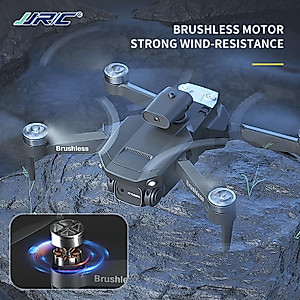 AIROKA Aerial Drone, Brushless Drone, Front 8K HD Camera, One-Touch Take-Off and Landing, 360° Flip, Four-Sided Obstacle Avoidance, with Three Batteries, Suitable for Adults and Beginners, Preferred Gift for Boys and Girls (Black)