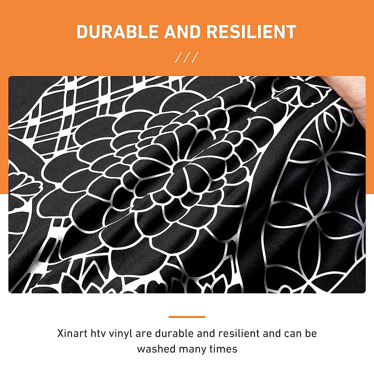 Xinart White Iron On Vinyl,12"x8ft White Htv for Christmas Pattern Shirts, White Heat Transfer Vinyl for Cricut Maker Joy Matte White Htv Vinyl Roll Everyday Easy to Weed ,X8001