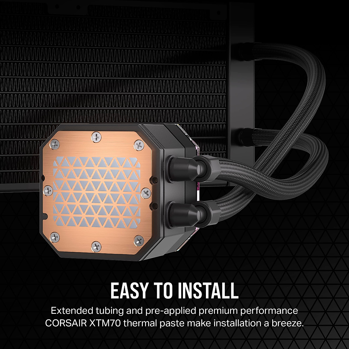 Corsair iCUE H100i Elite CAPELLIX XT Liquid CPU Cooler - Two AF120 RGB Elite Fans - 240mm Radiator - Intel® LGA 1700, 1200, 115X, 2066, AMD® AM5, AM4 - Included iCUE Commander CORE - Black