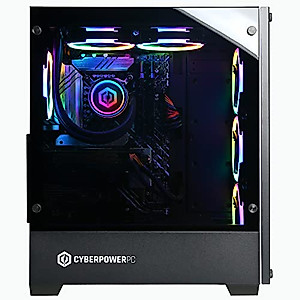 CyberpowerPC Gamer Xtreme VR Gaming PC, Intel i7-13700KF 3.4GHz, GeForce RTX 4070 Ti 12GB, 32GB DDR5, 2TB NVMe SSD, Wi-Fi Ready & Windows 11 Home (GXiVR8680A), Black