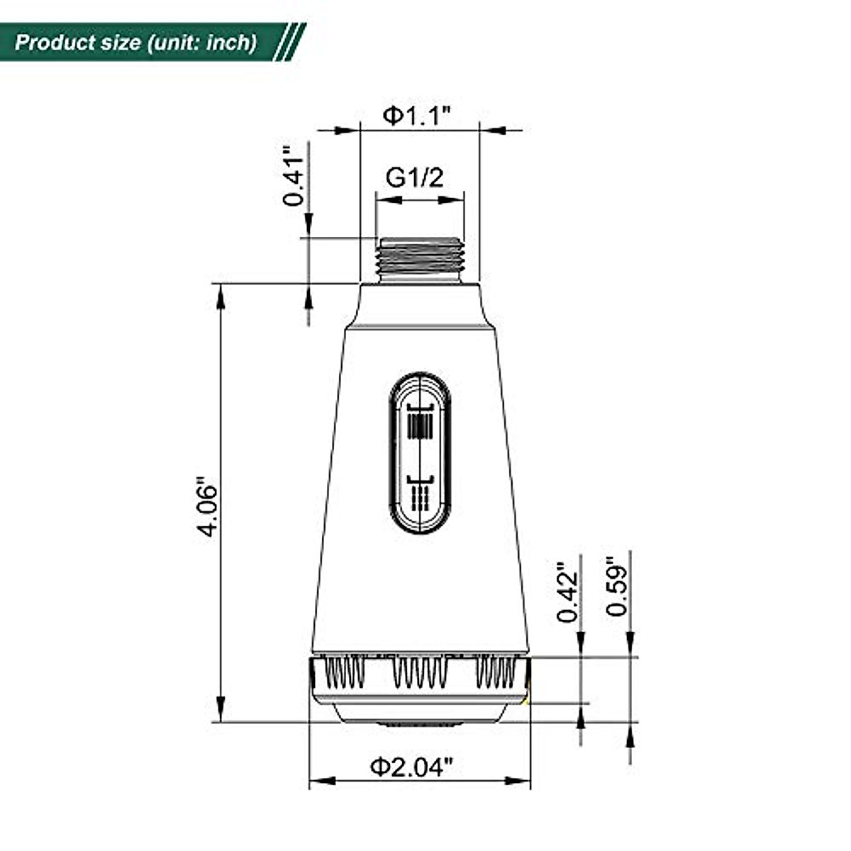 AiHom sink faucet sprayer attachment,Pull Down Faucet Spray Head G 1/2, 4 Function kitchen faucet head, Kitchen Spray Spout Part,Chrome (MALE)