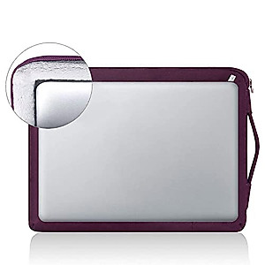 LANDICI 360° Protective Laptop Sleeve 13-14 Inch, Computer Bag Carrying Case for MacBook Air 13 M1/2022 M2, MacBook Pro 13/14 2021, Chromebook 14, Women, Slim, Shockproof, Waterproof, Purple