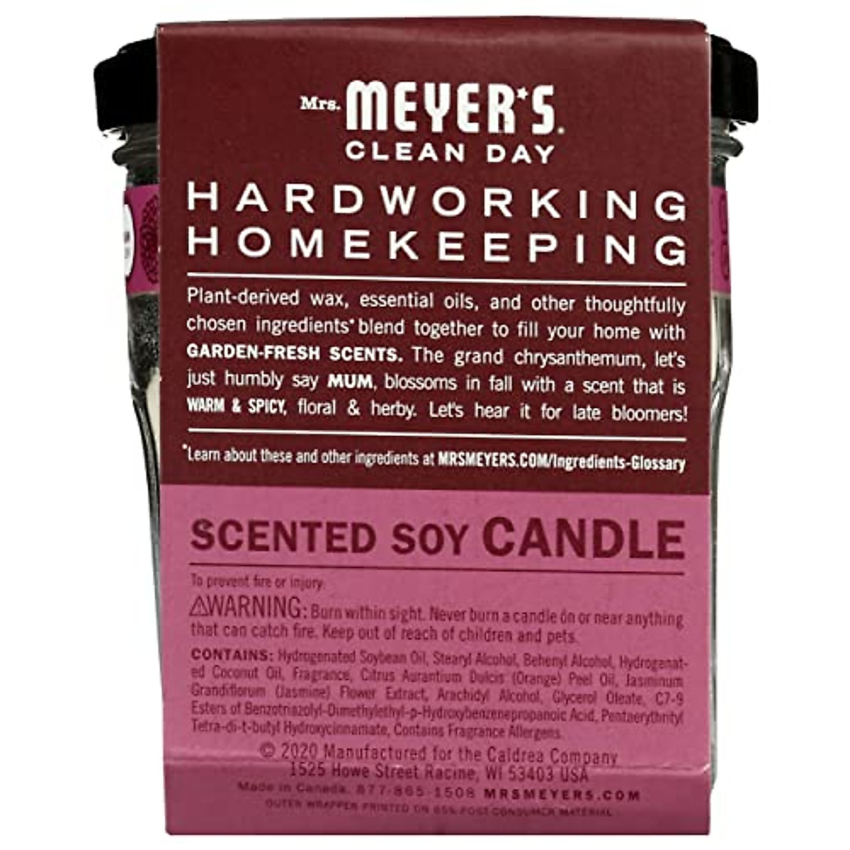 Mrs Meyer's, Mum Soy Candle