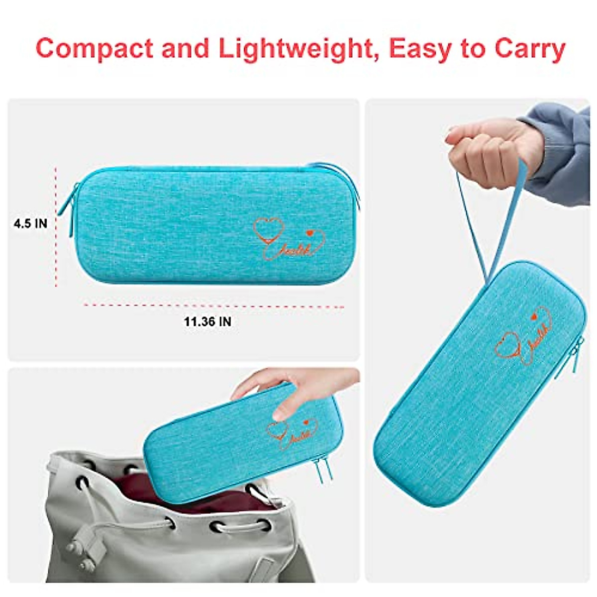 Canboc Hard Carrying Case Compatible with Razer Kishi V2 Mobile Gaming Controller, Portable Gaming Travel Case, Protective case, Mesh Pocket for SD card, USB Cable and Other Accessories, Turquoise