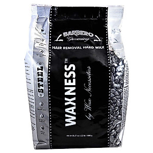 Wax Necessities Waxness Barbero Grooming Depilatory Hard Wax Steel for Men 2.2 Pound
