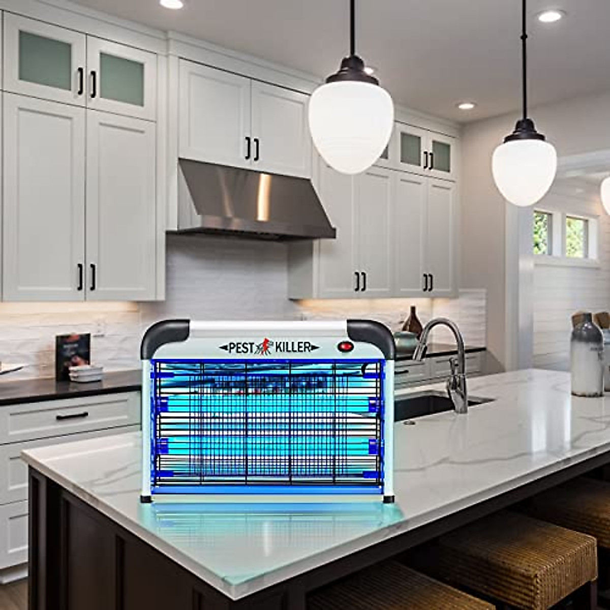 Bug Zapper Indoor,Powerful 2800V Electric Mosquito Fly Zapper,Insect Killer Lamp & Repellent with 20W UV Light,Plug-in Home Pest Control Bug Catcher/Eliminator/Eradicator for Gnat,Fruit Fly,Moth