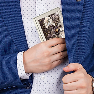 howfateam Credit Card Holder，Slim Card Holder Wallet，RFID protective Metal Card Holders, Credit Cards Card Organizer for Women Men,Black Flower