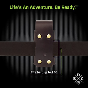 1791 EDC Multitool Sheath, American Leather Multitool Pouch for Belts with Snap, Compatible with Full Size Leatherman, SOG and Gerber. Max Size = 4" Long