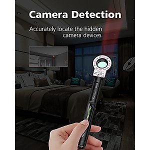 JEPWCO G8 Elite Portable Wireless Camera Detectors with 12 Levels Sensitivity, 720p, Bug Detector for Wireless Audio Bug Camera, 4 Professional Modes, Home Office Travel