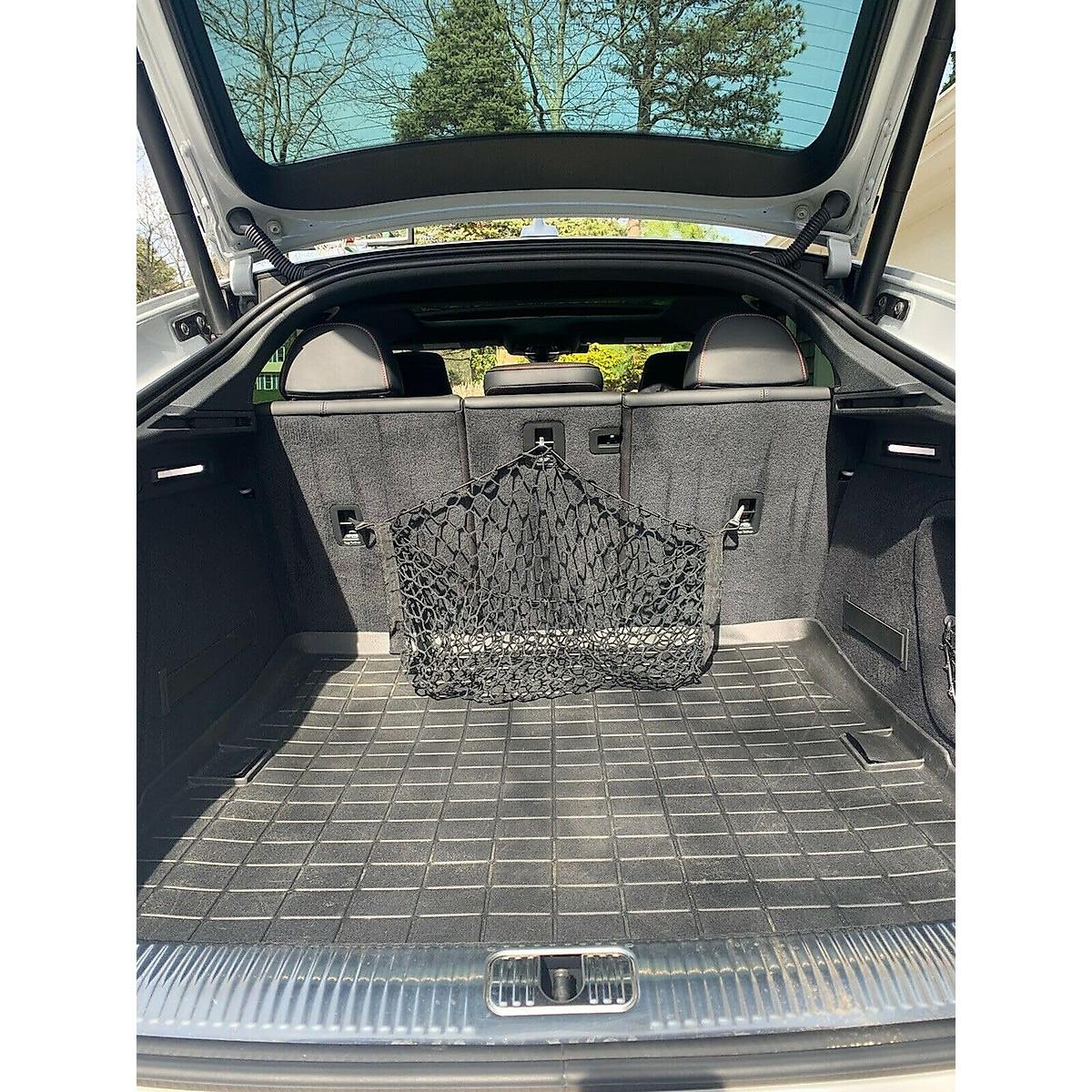 EACCESSORIES EA Trunk Rear Seats Organizer Cargo Net for Audi A5 RS5 S5 Sportback 2018-2023-Envelope Style Cargo Net for Hatchback-Premium Mesh Car Trunk Organizer-Compatible with A5 RS5 S5 Sportback