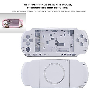 Yeepin Clip on Shell Case Full Housing Console Game Shell Case Cover for Sony PSP 3000 Console (White)