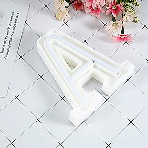 Newly Upgrade LED Neon Letter Lights Marquee Alphabet Light Up Letters with Remote Control，USB/Battery Powered Light Up Letters for Home Decoration Colourful (RC-Y)…