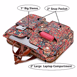 Baosha Multicoloured 17inch Laptop Computer Bag Messenger Bag Briefcase for Women BC-07 (HS)