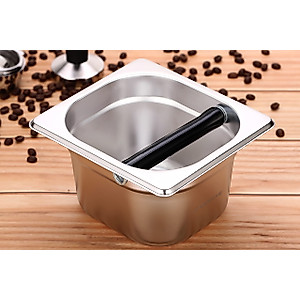 Coffee Knock Box Stainless Steel, Apexstone Espresso Knock Box Stainless Steel, Knock Box for Espresso Coffee Grounds, Knock Box Small