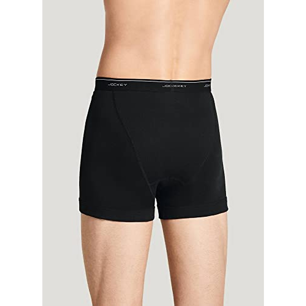 Jockey Men's Underwear Classic 5" Boxer Brief - 6 Pack, Black, XL