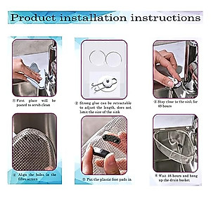 QIMMYGS Kitchen Triangle Corner Sink Strainer for Kitchen Sink, Stainless Steel Food Catcher Strainer for Kitchen Waste, Vegetable, Fruits