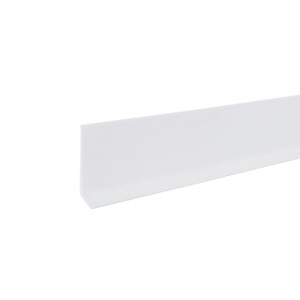 M-D Building Products 75929 2.5-Inch x 120-Feet Dry Back Vinyl Wall Base, Flexible Dry Back Vinyl Trim with Toe - Easy Install Molding Trim for Floors, Baseboards, Bulk Roll, White