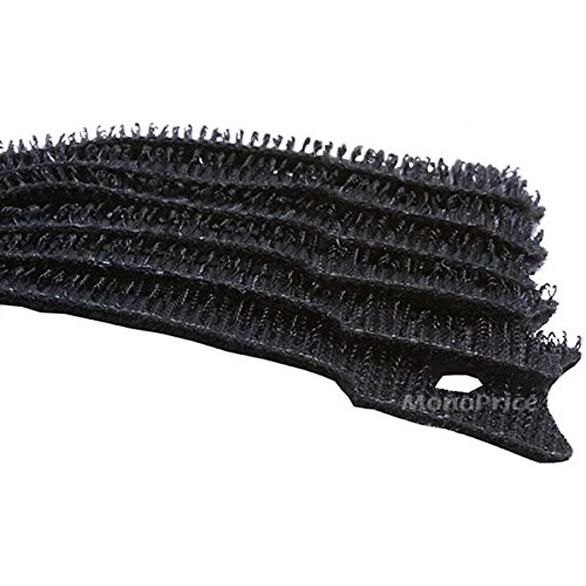 Monoprice Hook & Loop Fastening Cable Ties 6inch, 10pcs/Pack - Black