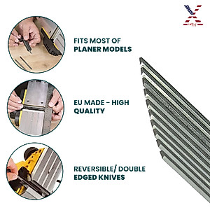 3-1/4" Carbide Planer Blades Reversible - Fits POWERTEC 128300 - Planer Pack of 10