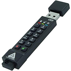 Apricorn 128GB 256-Bit AES XTS Hardware Encrypted Secure USB 3.0 Memory Key (ASK3-NX-128GB)