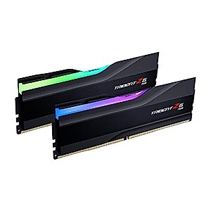 G.SKILL Trident Z5 RGB Series (Intel XMP 3.0) DDR5 RAM 64GB (2x32GB) 6400MT/s CL32-39-39-102 1.40V Desktop Computer Memory UDIMM - Matte Black (F5-6400J3239G32GX2-TZ5RK)