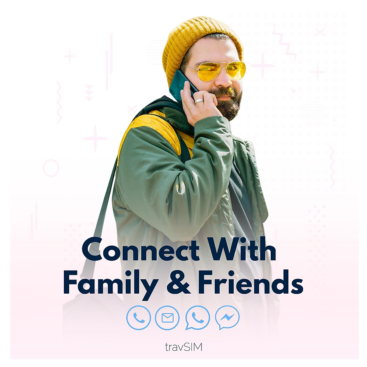 travSIM Prepaid SIM Card USA | Uses The AT&T Network | 50GB Mobile Data at 4G/5G speeds | US SIM Card has Unlimited National Calls & Texts | US Mobile SIM Card 30 Days