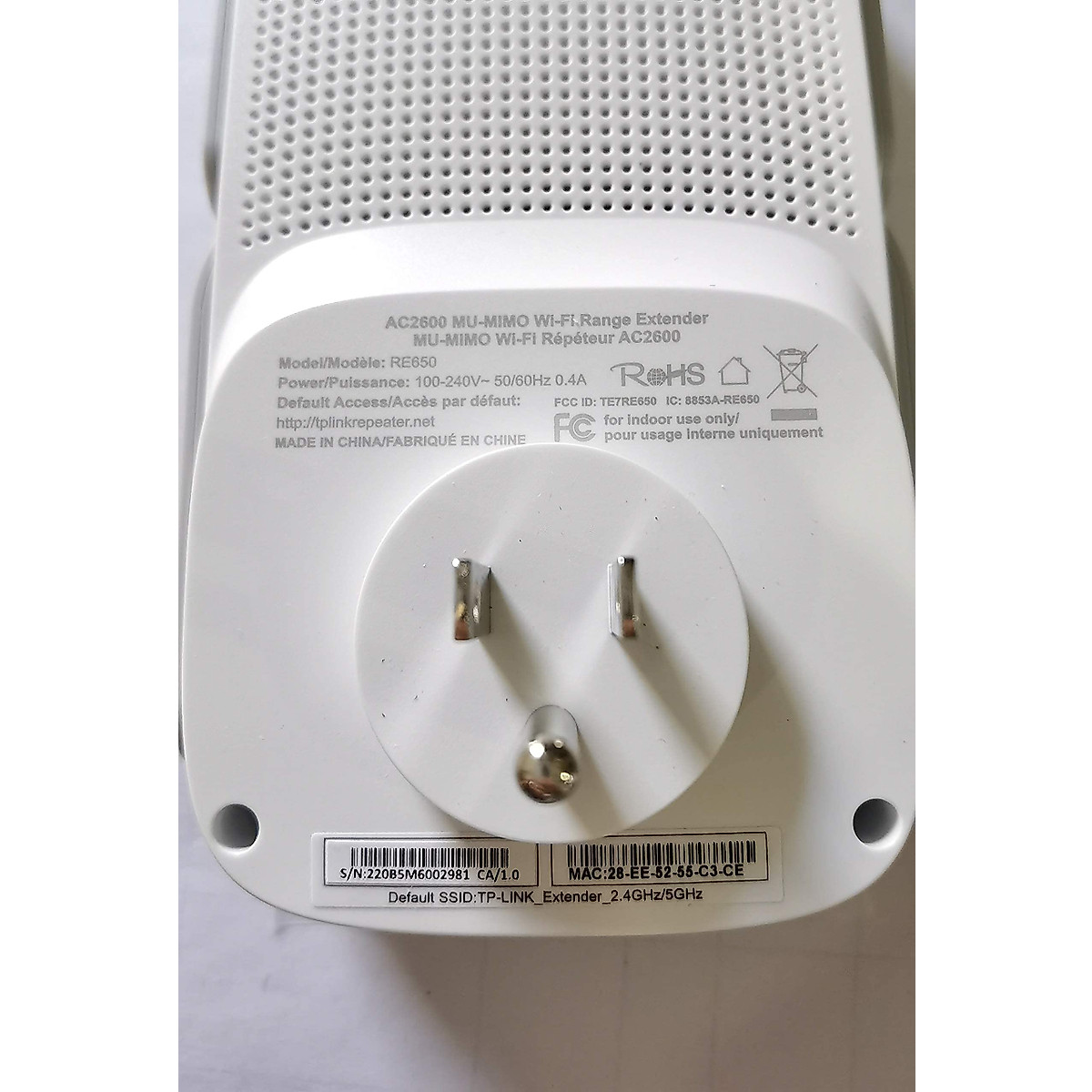 tp-link AC2600 Dual Band Wi-Fi Range Extender w/Gigabit Ethernet Port, Extends WiFi to Smart Home & Alexa Devices, 4x4 MU-MIMO (RE650) (Renewed)