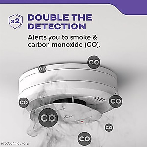 Kidde Smoke & Carbon Monoxide Detector, AA Battery Powered, LED Warning Light Indicators, 2 Pack