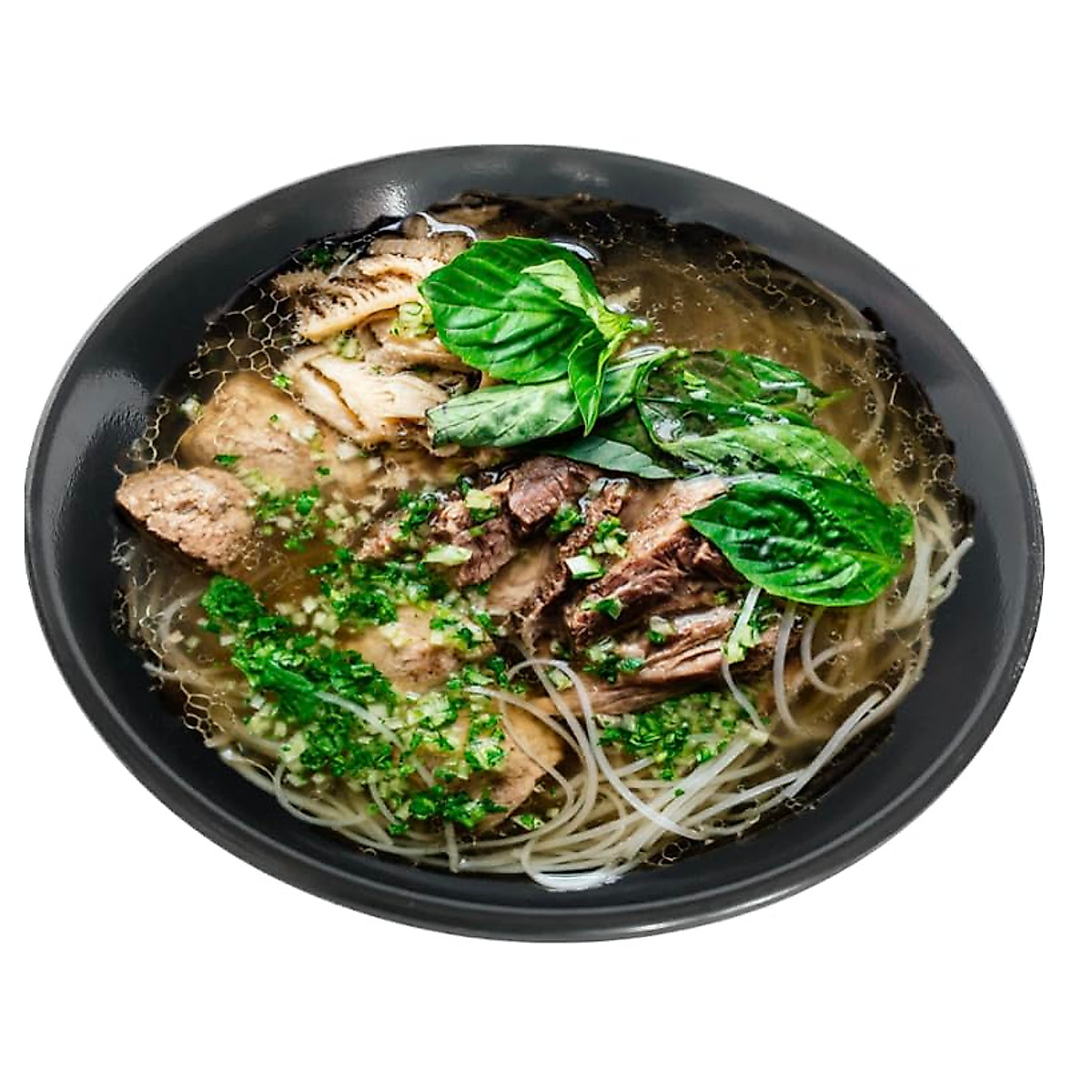 Z-Moments Melamine Round Bowls Japanese Ramen Vietnam Pho Noodles Soup Rice Bowls Set, Black, 5.5", 7", 8", 9", Black #LJB (24, 9" (44 oz))