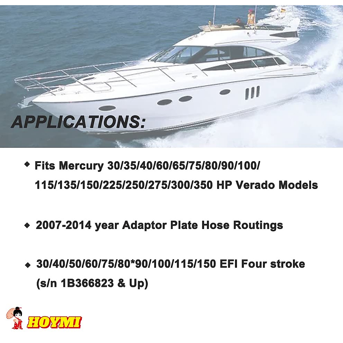 HOYMI 879885Q 5/16" Quicksilver in-line Fuel filter For Mercury Mariner 4-Stroke Outboard 35-879885T 35-879885Q 18-7718 Fits 40 50 60 75 115 135-300HP Verado