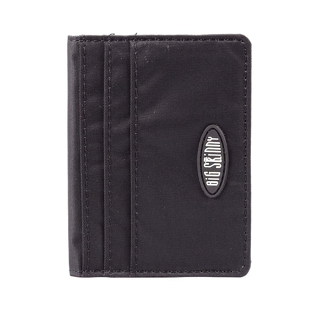 Big Skinny New Yorker Leather ID Slim Wallet, Holds Up to 24 Cards, Lightweight,Slim, Black