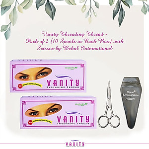 Vanity Threading Thread - Pack of 2 (10 Spools in Each Box) with Scissor by Behal International