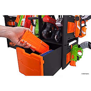 Nerf Elite Blaster Rack - Storage for up to Six Blasters, Including Shelving and Drawers Accessories, Orange and Black - Amazon Exclusive