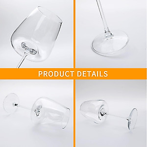 Wine Glasses,20oz Red Wine Glasses Set of 6,Wide Bowl Burgundy Glass Elegant Long Stem Glassware for Wine Tasting,Anniversary,Wedding,Wine Lover,Birthday