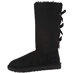 UGG womens Bailey Bow Tall Ii Boot, Black, 9 US