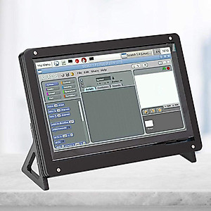 Liyeehao Display Screen Case, Plus Screen Case, Backlit Control Support Raspberry Pi Touch Screen Case Holder with Stand (Plastic Bracket Shell)