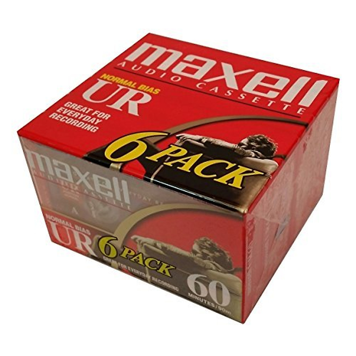 Maxell(R) Cassette Audio Tape, 60-Minute Normal Bias Standard, Pack Of 6 (Discontinued by Manufacturer)
